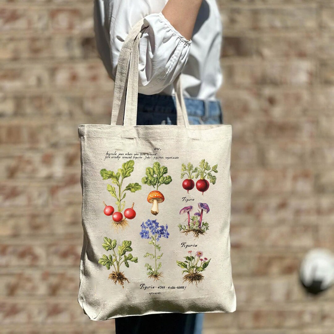 Hyrule Flora Tote Bag, Breath of the Wild Hylia Bag, Plant Lover Gift ...