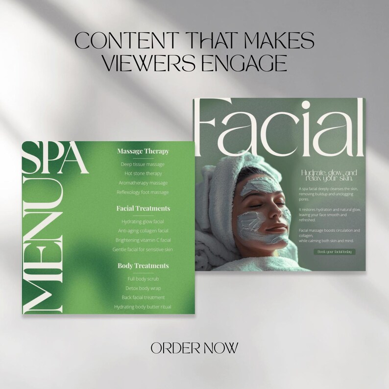 Spa Instagram Post Templates: Self-care Social Media Branding (50 ...