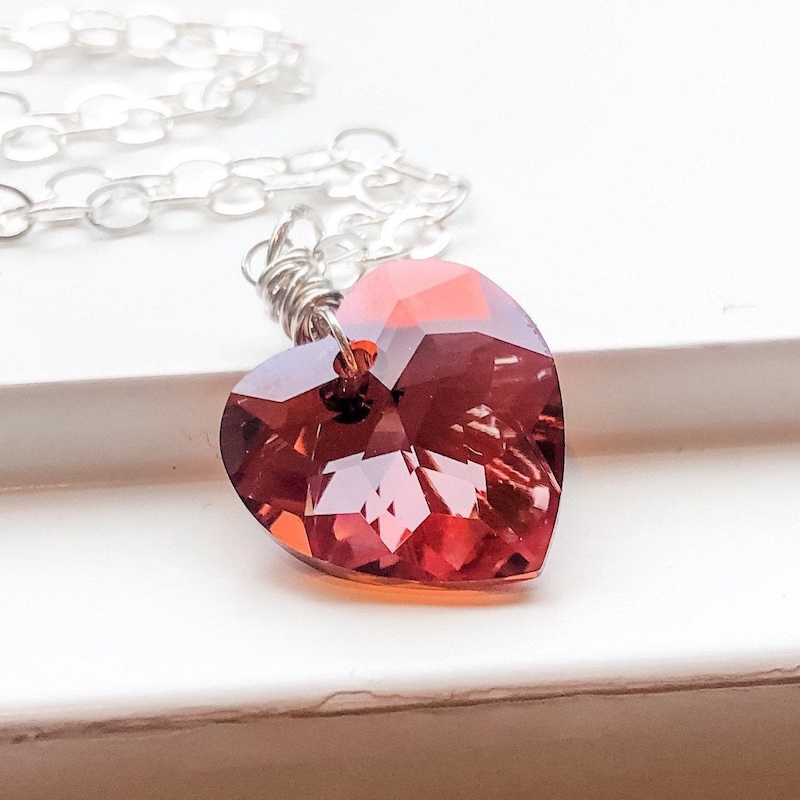 Red Crystal Heart - Etsy