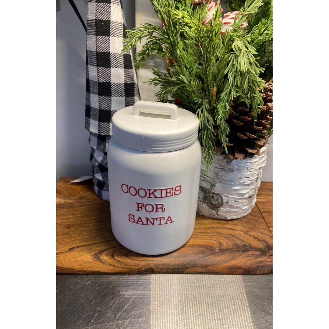Cookies for Santa Ceramic Canister - Etsy