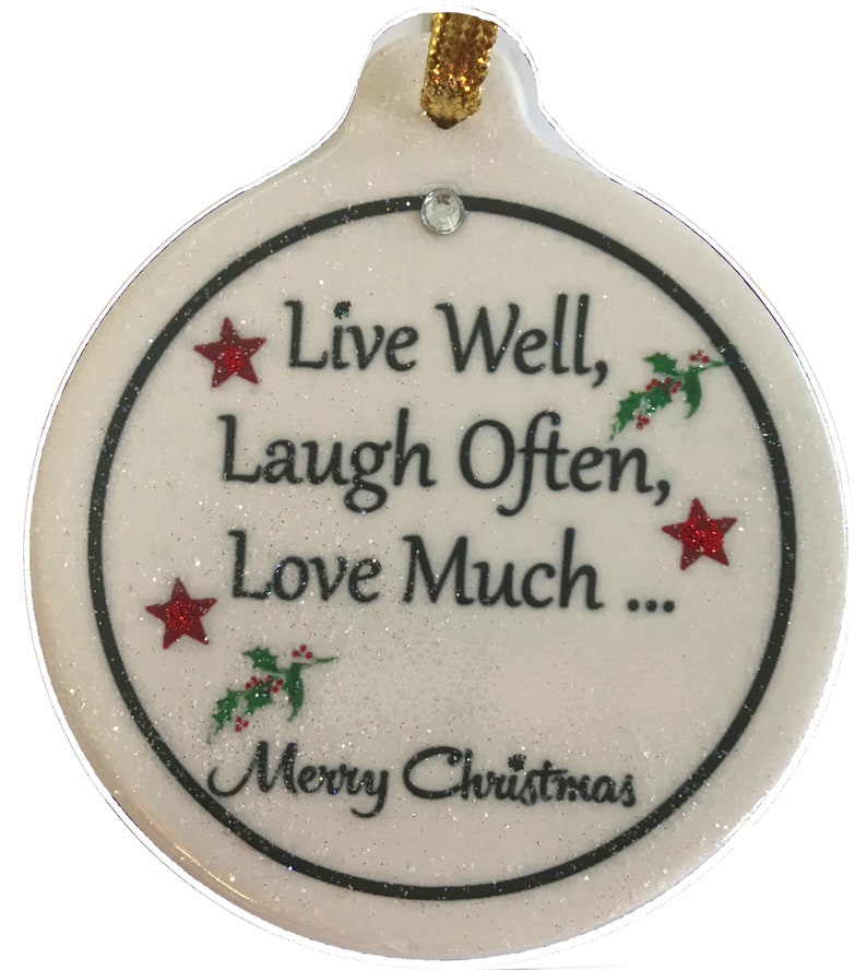 Live Well Laugh Often Love Much Porcelain Ornament Gift Boxed - Etsy