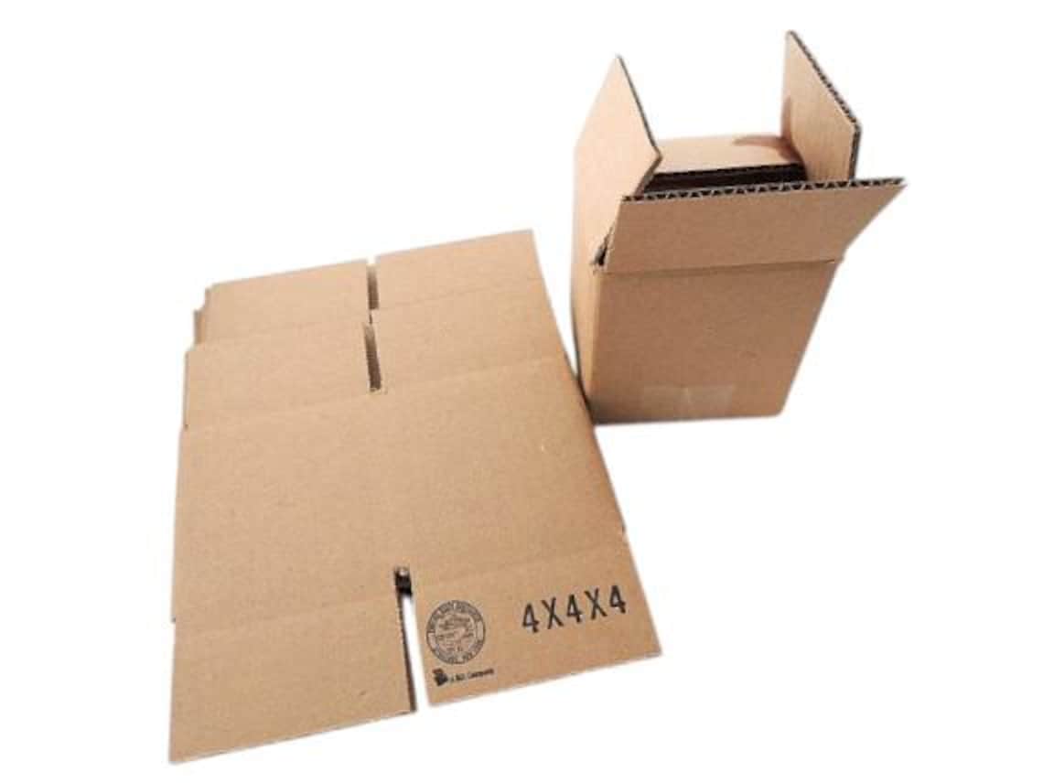 25 Pack Small Corrugated Cardboard Shipping Boxes – 4x4x4 Mailing Cubes ...
