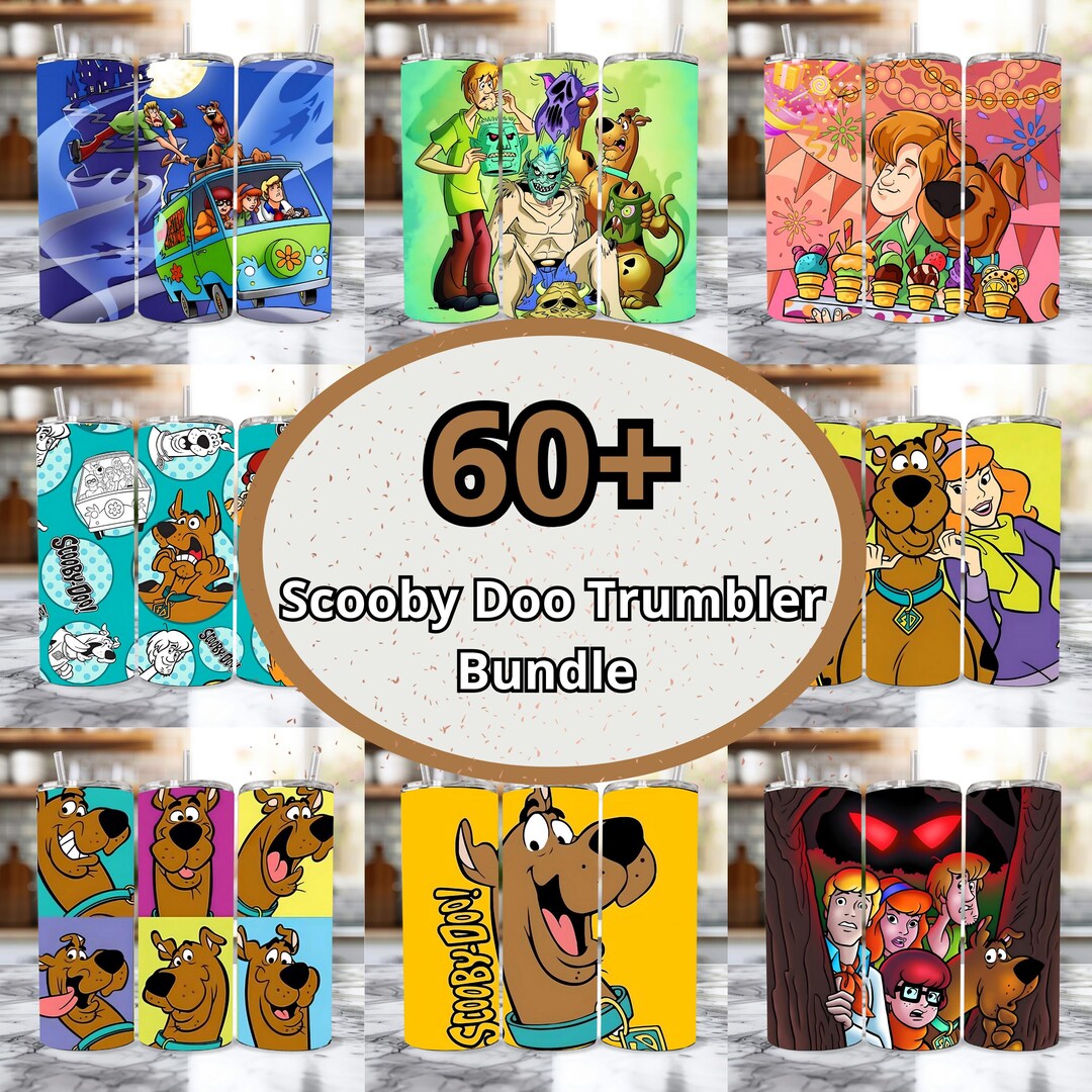 60 Scooby Doo Tumbler Wrap Designs Bundle, Scooby Doo Sublimation ...