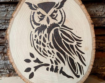 Owl Wood Burning, Original Art by Christopher W O'leary - Etsy