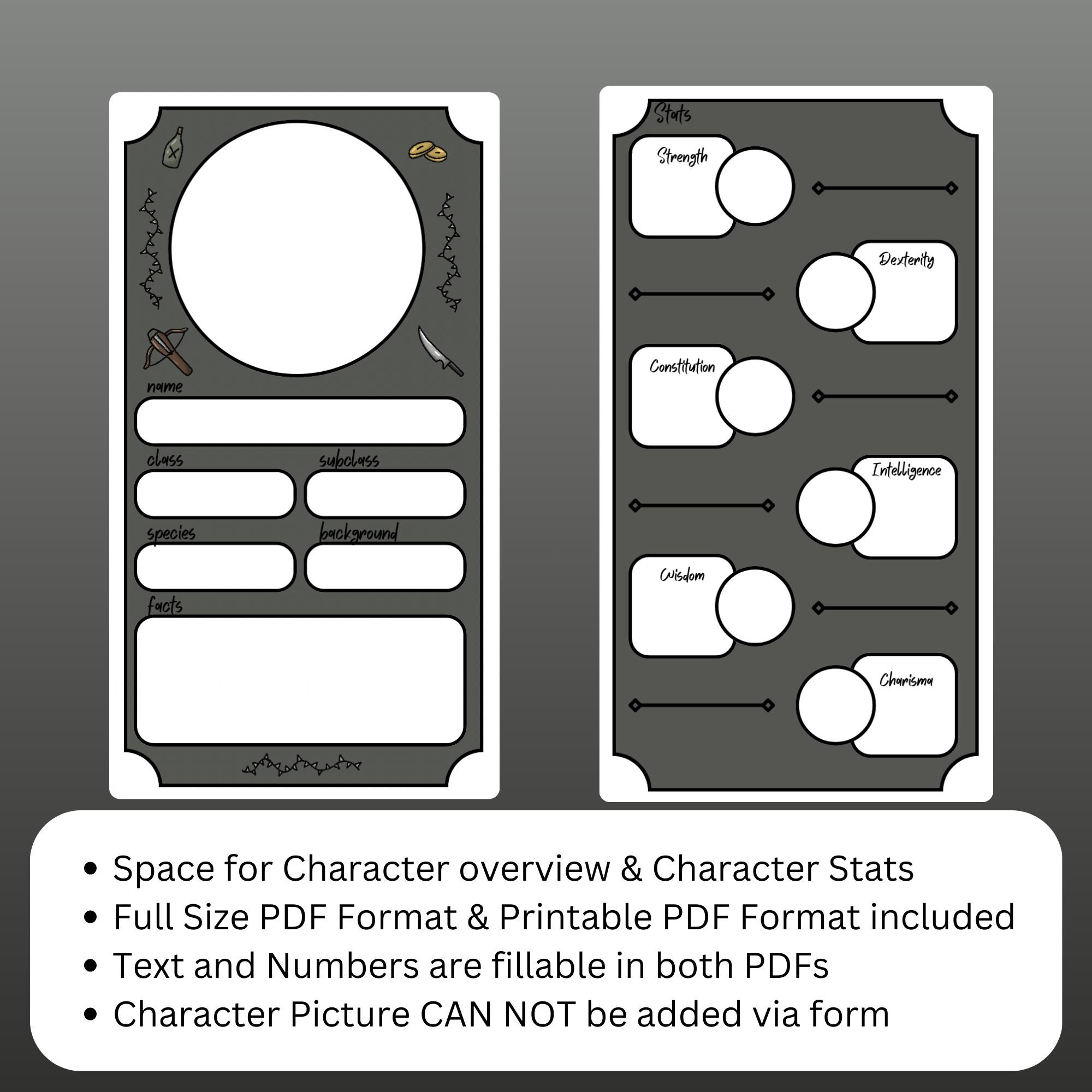 Dnd 5E Rogue Character Sheet 2024 – Fillable PDF, Mini Character Sheet ...