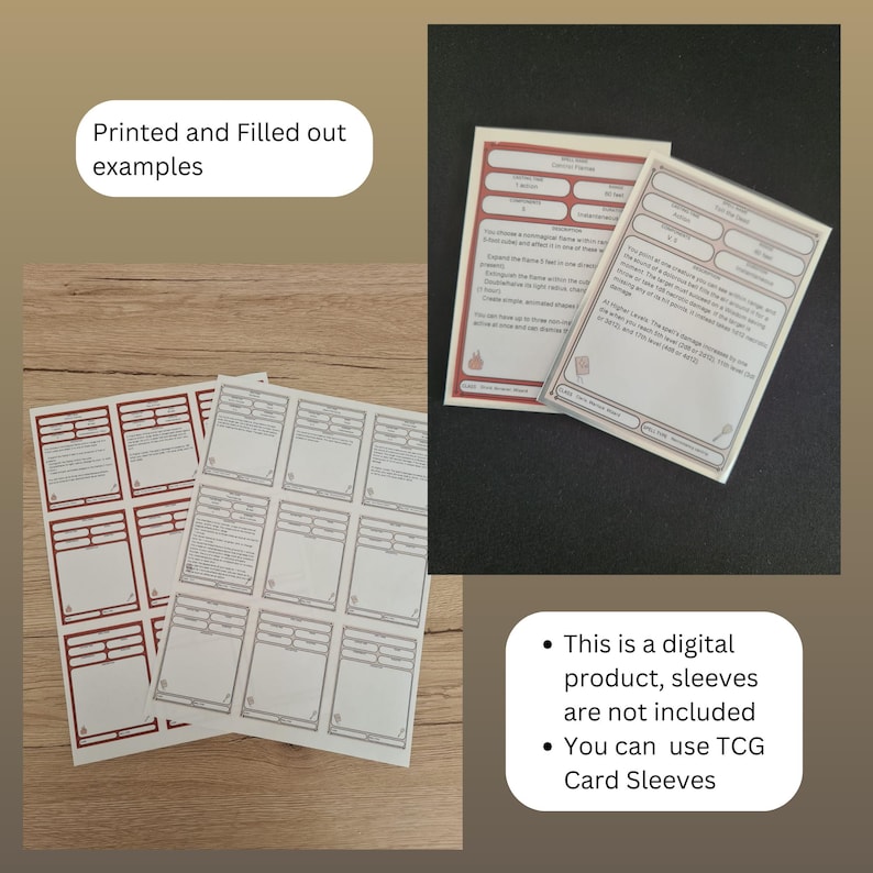 Dnd 5E 2024 Bard Spell Cards, Fillable PDF Form, Custom Spell Card ...