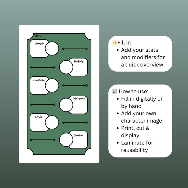 Dnd 5E 2024 Ranger Character Sheet: Fillable Mini Card (PDF) - Etsy