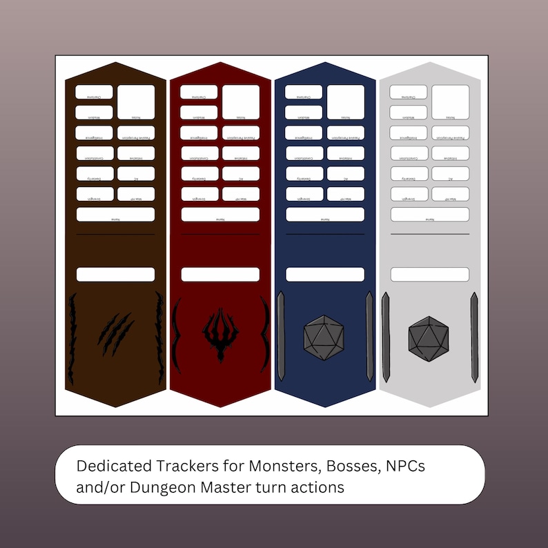 Dnd 5E 2024 Initiative Tracker Bundle | Printable | Dungeons and ...