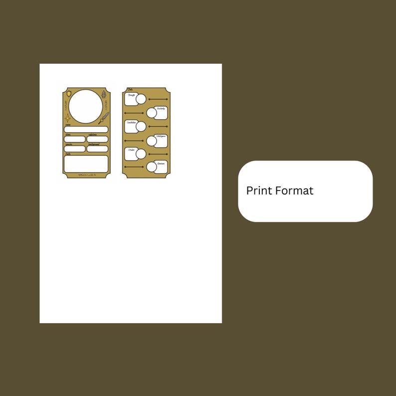 Dnd 5E 2024 Paladin Character Card, Mini Character Sheet, Fillable PDF ...