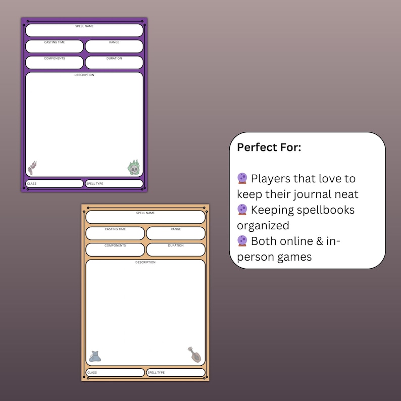Dnd 5E 2024 Fillable Spell Cards Bundle | Illustrated | 2024 ...