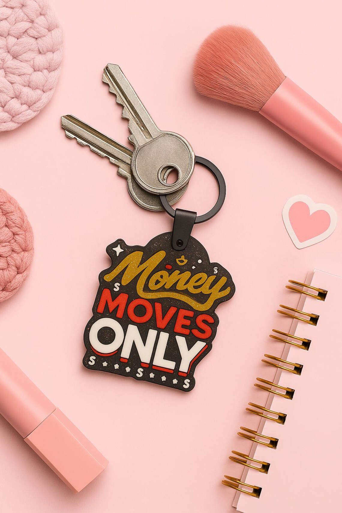 Money Moves Only Keychain – 3D Printed Entrepreneur Gift - Etsy