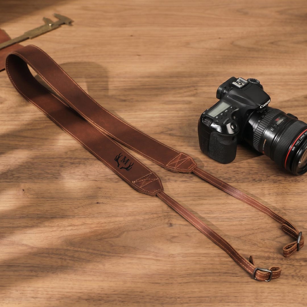 Vintage Leather Camera Strap, Genuine Leather DSLR Camera Strap ...