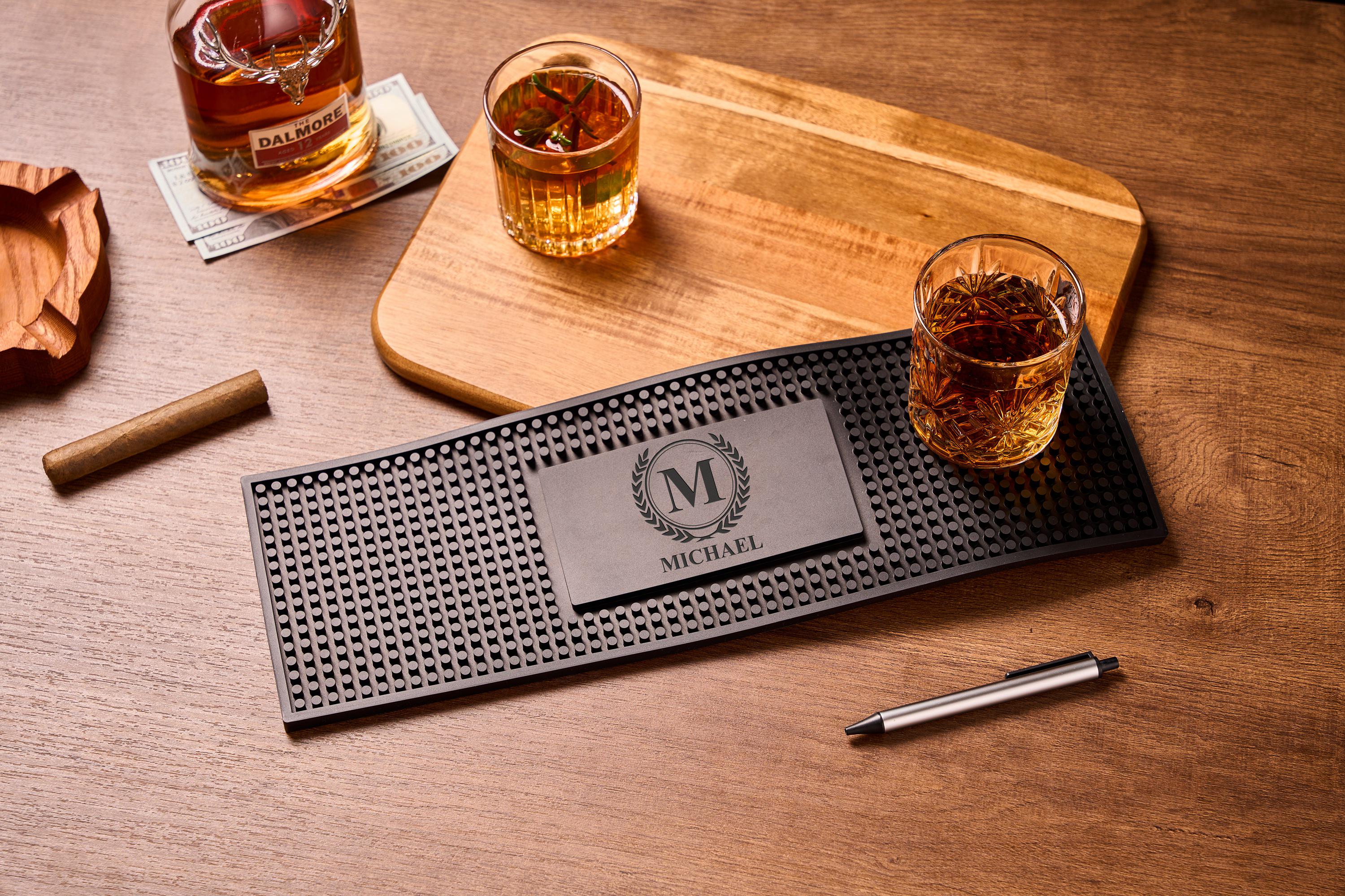 Personalized Bar Mat, Groomsmen Gifts, Custom Bar Runner, Coffee ...