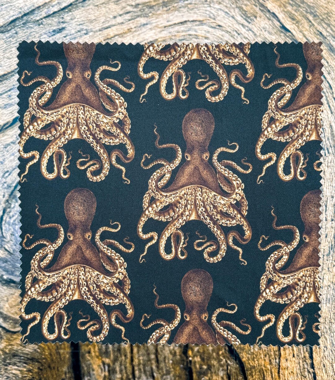 Sepia Octopus Lens Cleaning Cloth – Handmade in Hertfordshire, England ...
