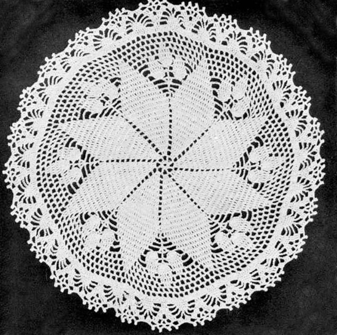 Vintage Crochet Table Doily Pattern, Crochet Doily, Vintage Doily ...