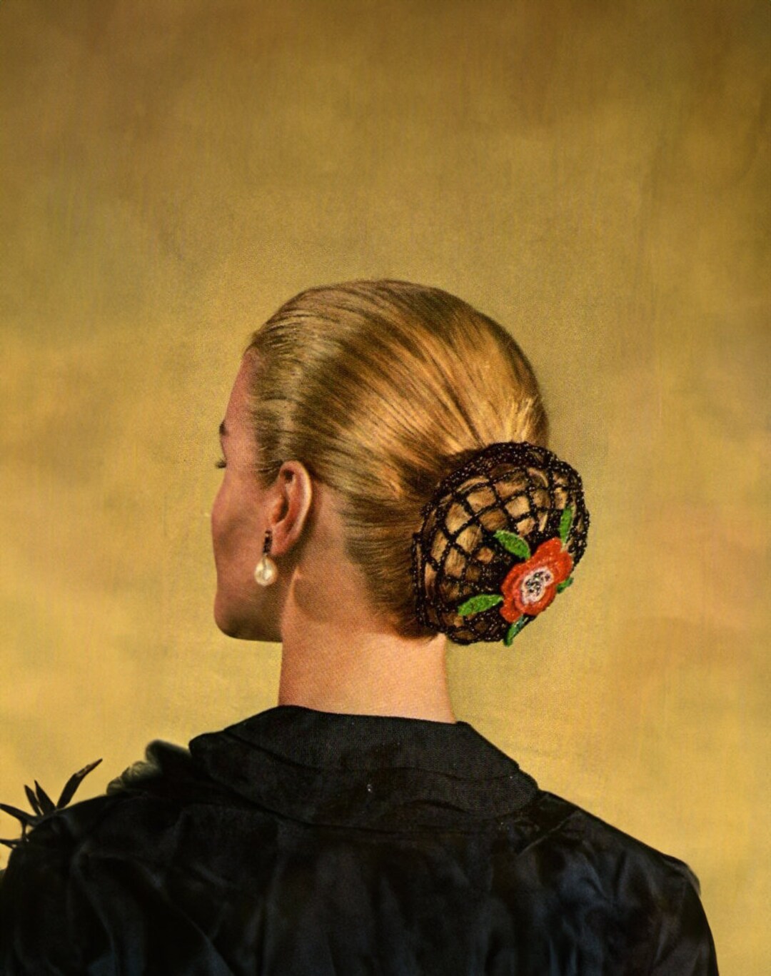 Vintage Crochet Bag, Chignon Cap Bun Cover Pattern, Crochet Bun Cover ...