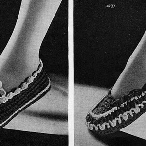 Vintage Crochet Knit Slipper Pattern Book: 21 Designs (digital Download ...