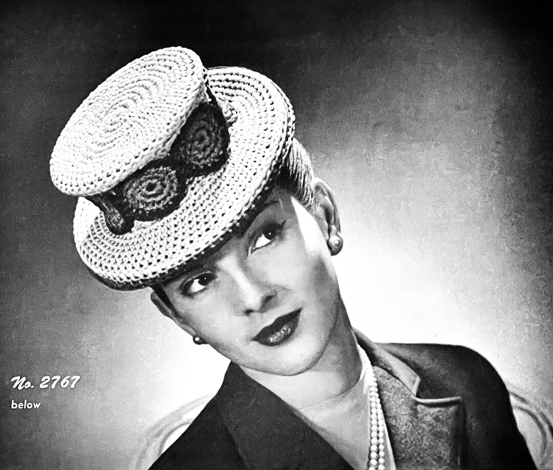 Vintage Crochet Top Hat Fascinator Pattern (digital Download) - Etsy UK