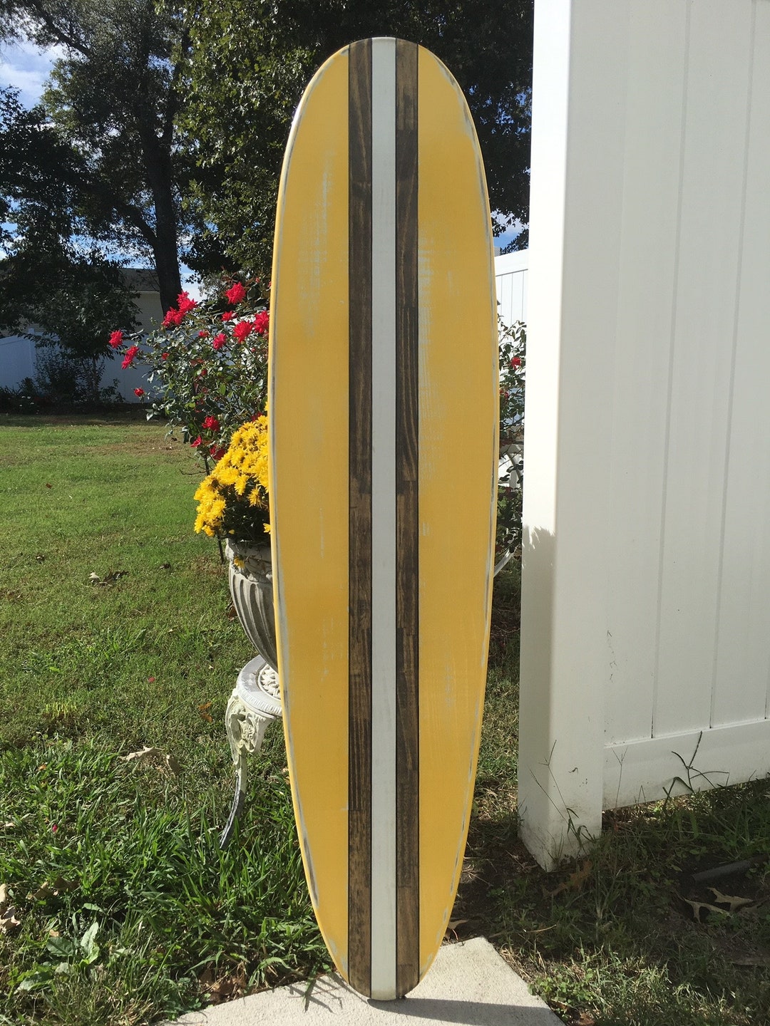 Surfboard Wall Art. Distressed Yellow Surf Decor. - Etsy