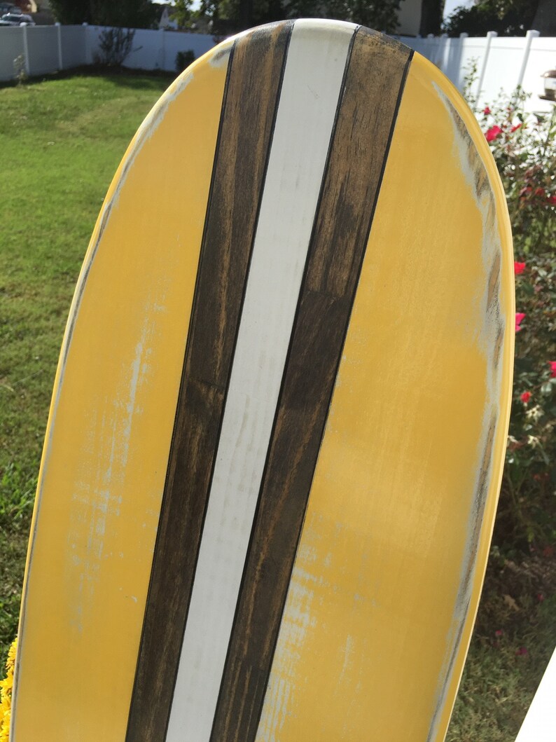 Surfboard Wall Art. Distressed Yellow Surf Decor. | Etsy