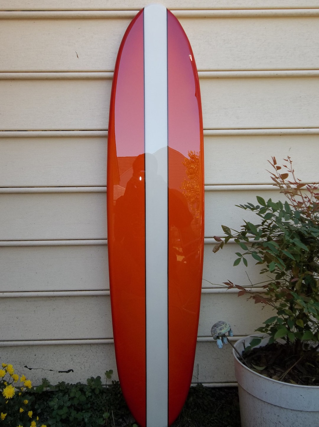 Hawaiian Surfboard Wall Hanging , Tiki Orange With Wide Stripe - Etsy