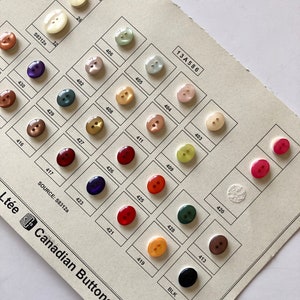 Vintage Salesman Cards, Vintage Button Samplers, Canadian Buttons ...