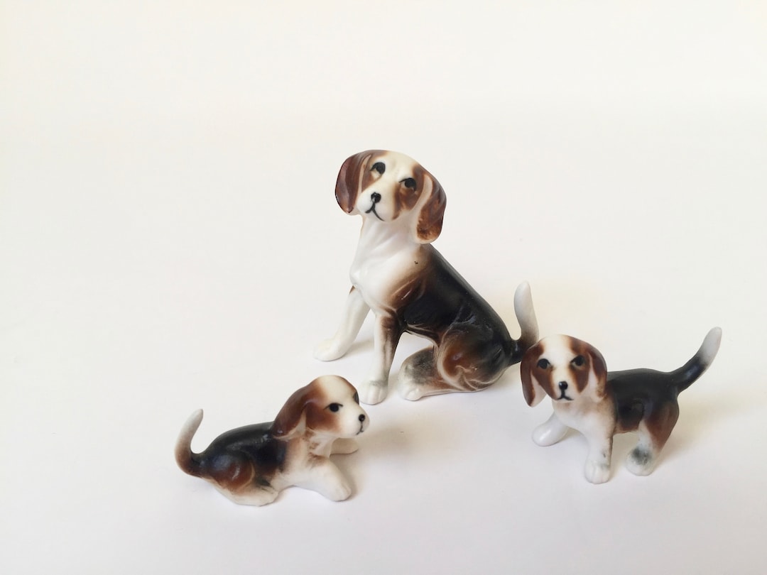 Vintage Bone China Beagle Set, Vintage Dog Collectibles and Knick ...
