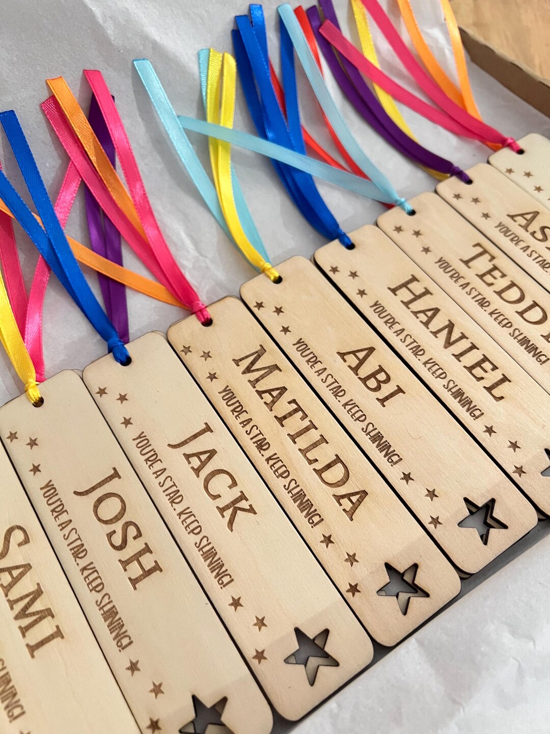 Personalised Wooden Bookmark | Gift Idea | Any Name | Student Incentive ...