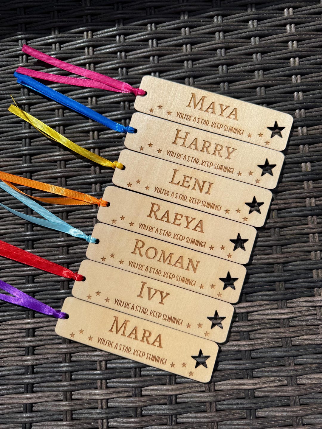 Personalised Wooden Bookmark | Gift Idea | Any Name | Student Incentive ...