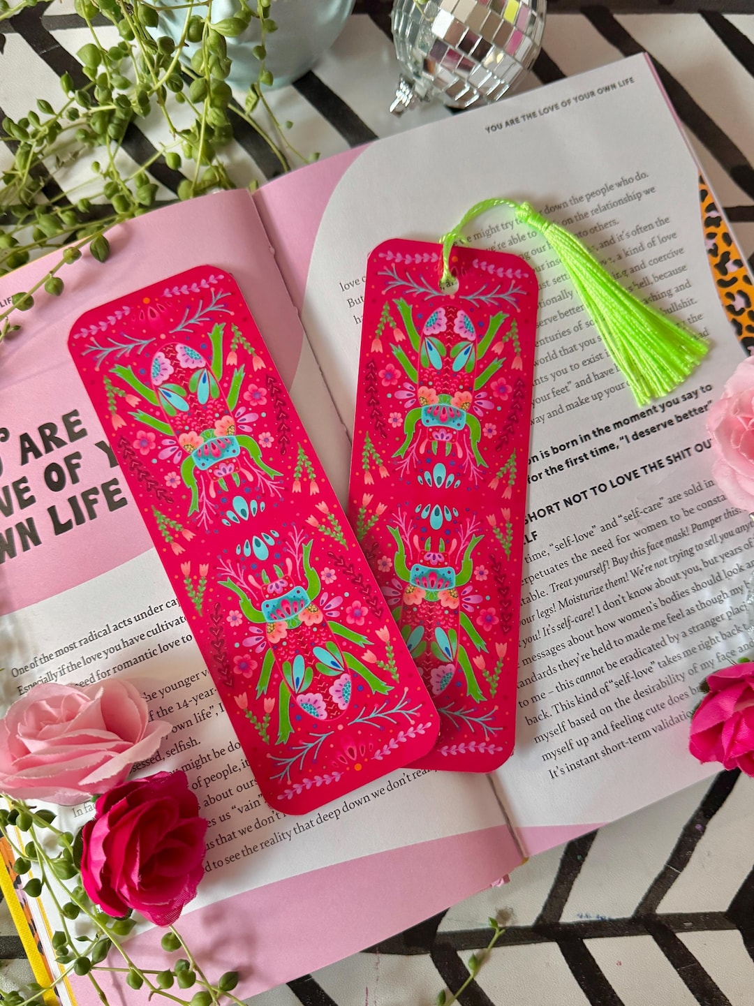 Pink and Green Beetle Bookmark - Crafted in Chaos - Bugs and Moths ...