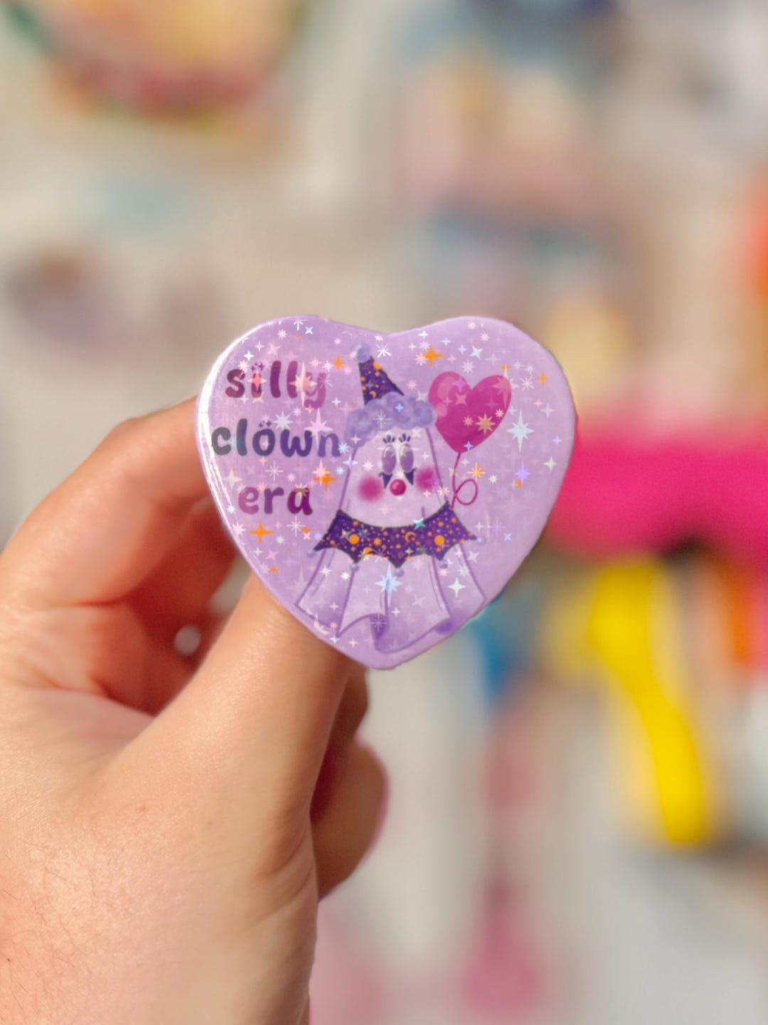 Silly Clown Era Holographic Badge - Crafted in Chaos - Witchy - Ghost ...