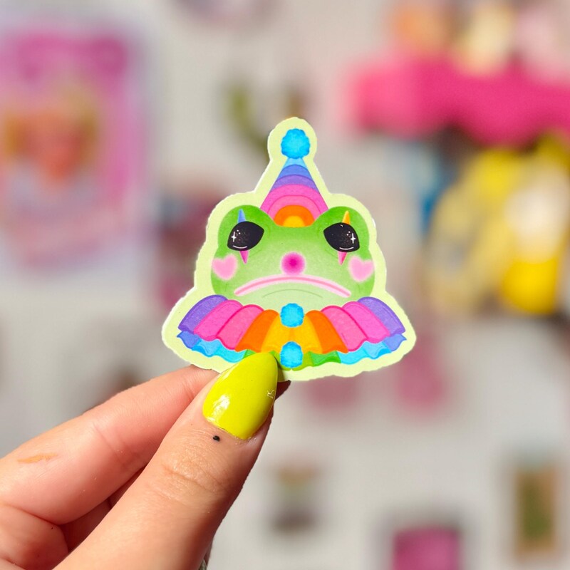 Clown Frog Stickers - Etsy UK