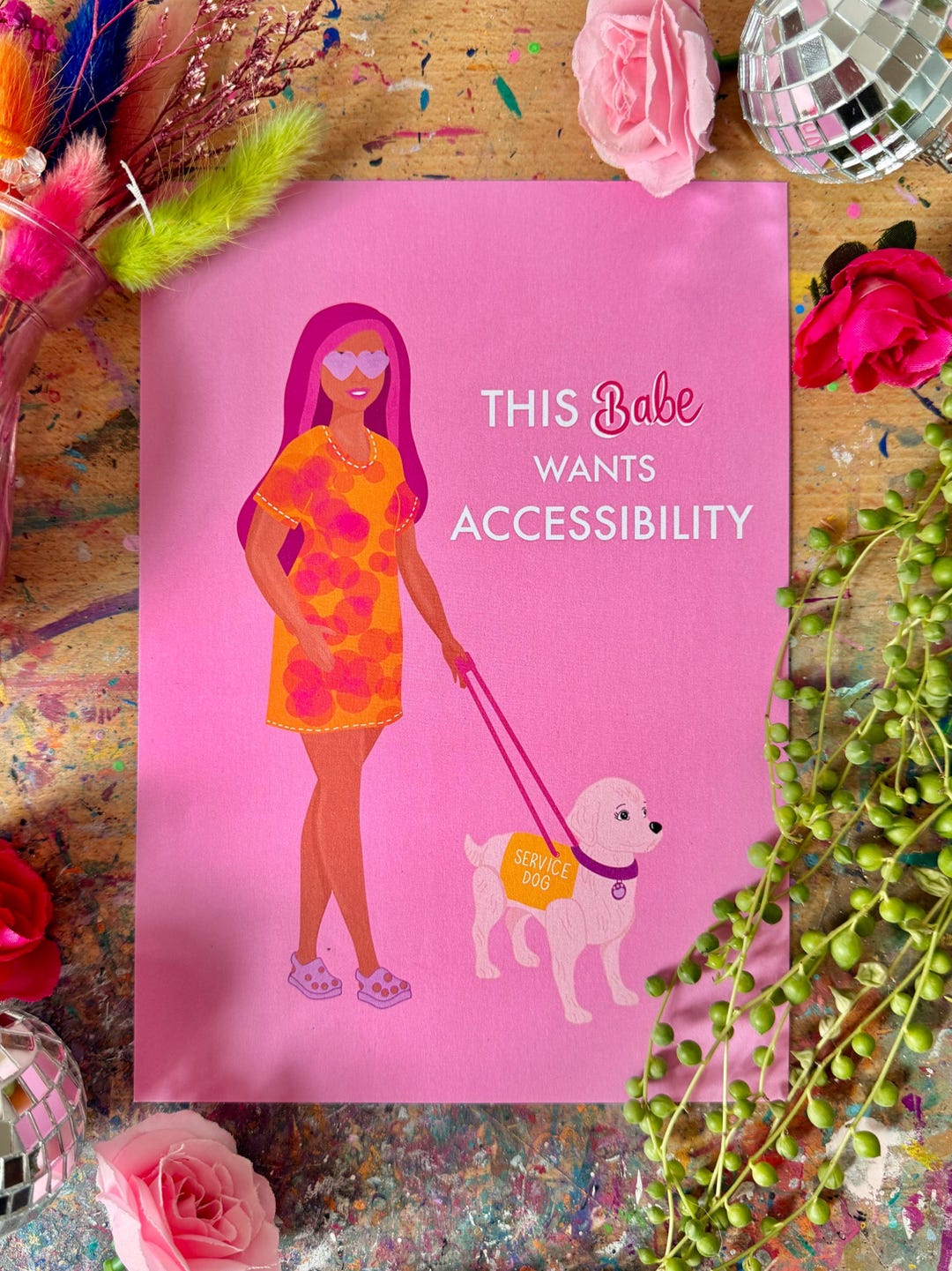 Blind Babes Art Print - Crafted in Chaos - Disability - Service Dog ...