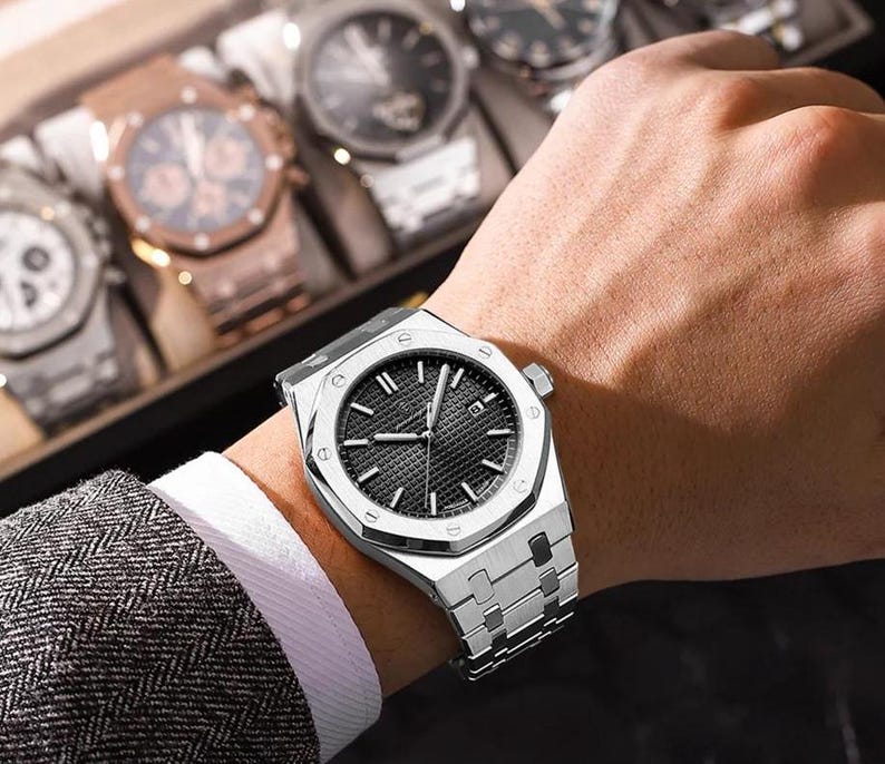 Hugo Poedagar Relógio De Luxo Royal Oak Aço Inoxidável - Etsy
