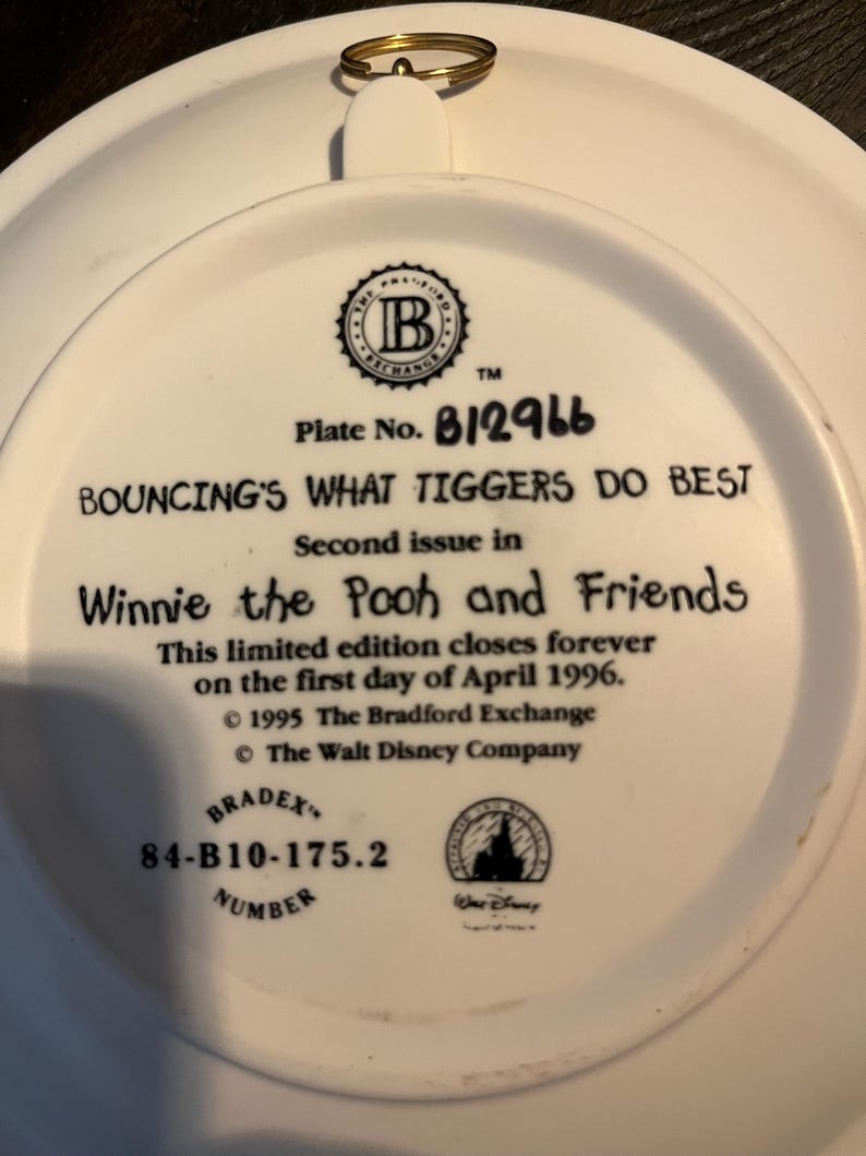 Vintage Winnie the Pooh & Friends 3D Plate - Bradford Exchange Tigger ...