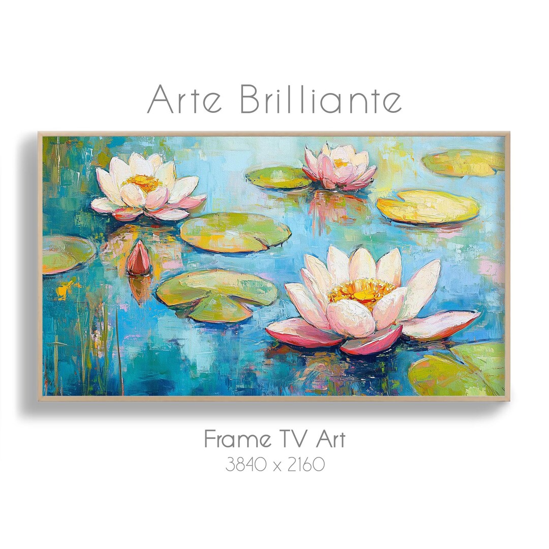 Elegant Water Lilies | Digital Download for Frame TV Art | Vintage ...