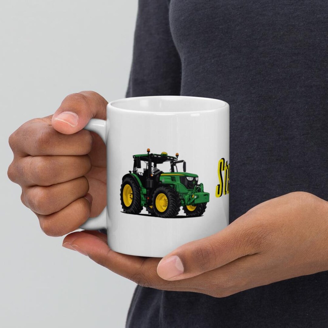 Personalised Tractor Mug in John Deere Style - Etsy