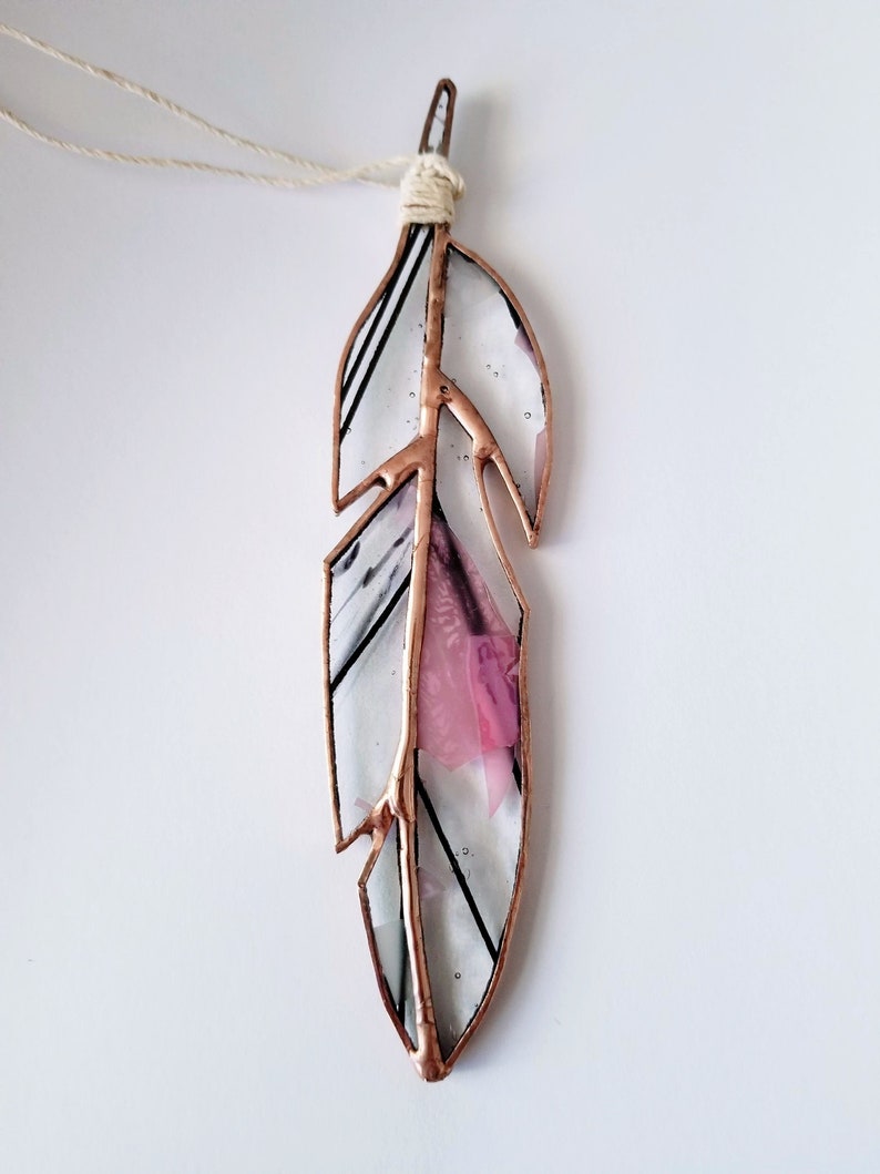 Set of 4 Art Glass Feathers - Etsy