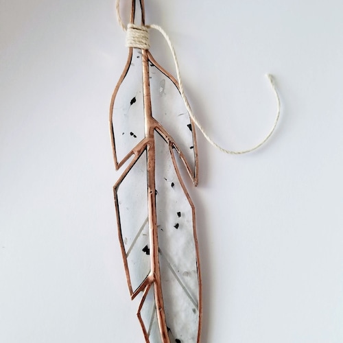Medium Handmade Stained Glass Feather - Etsy
