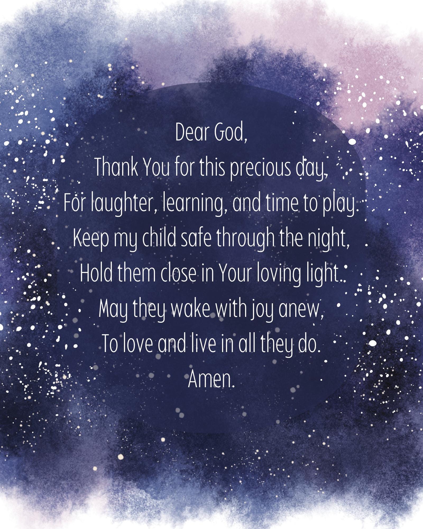 Bedtime Prayer Bundle (girl) | Scripture Print Set | Minimalist ...