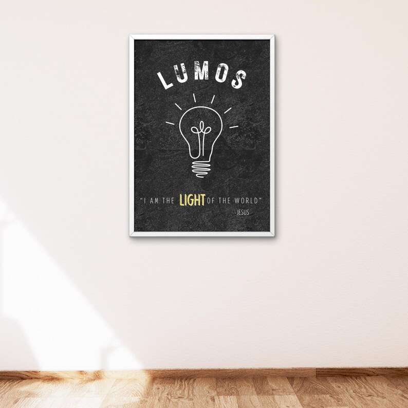Lumos Light | Inspirational Religious Wall Art | Minimalist Printable ...