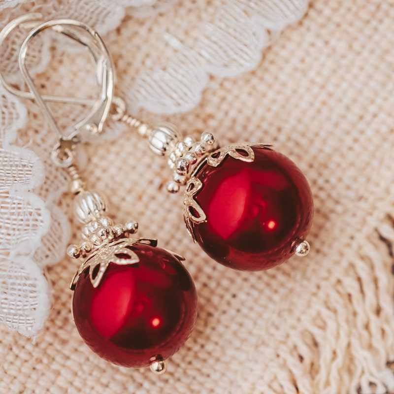 Earrings Glass Bauble - Etsy