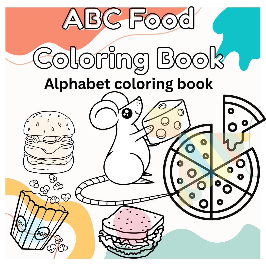 ABC Food Coloring Book | Coloring Page for Preschooler | Alphabet ...