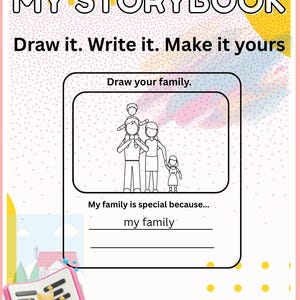 My Storybook: Draw, Write & Color - Kids' Activity Book - Etsy