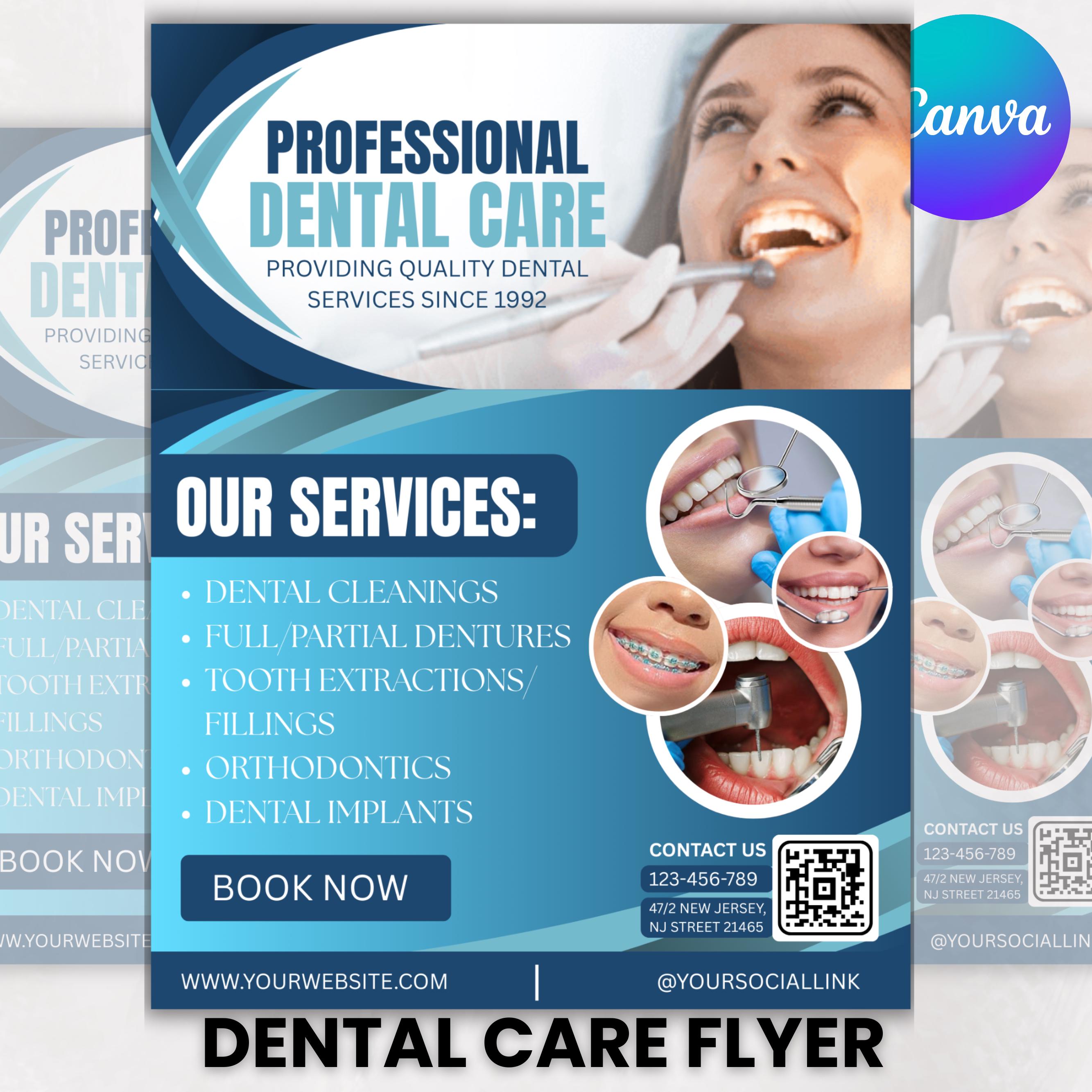 Dental Care Flyer, DIY Flyer Template Design, Dental Clinic Flyer ...