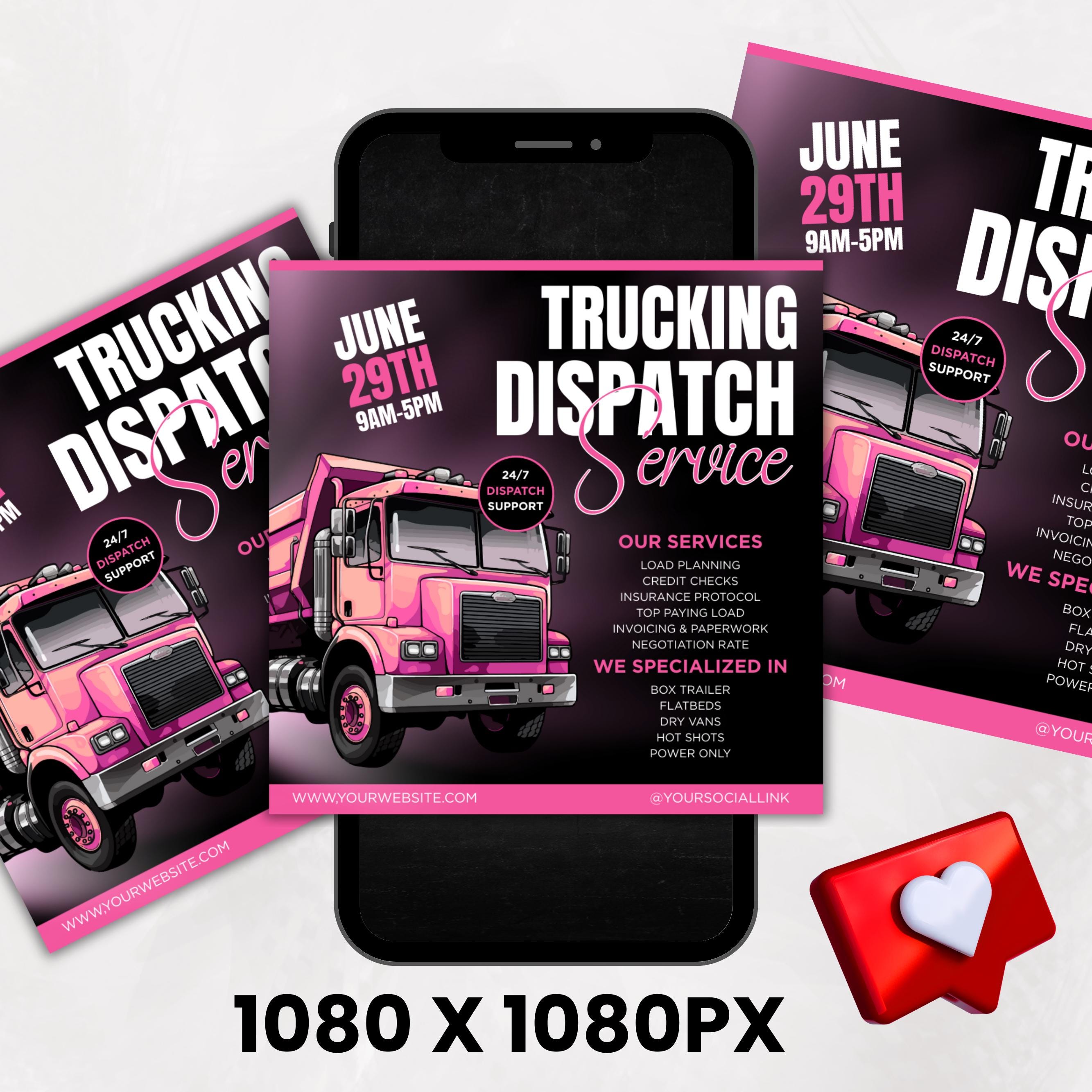 Truck Dispatcher Flyer, Truck Services Flyer, Broker Freight ...