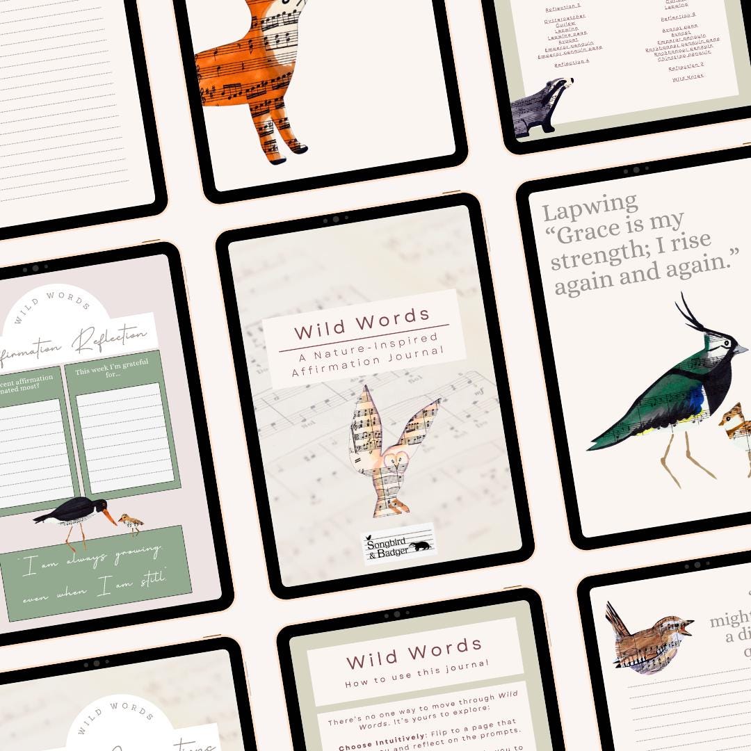 Wildlife Affirmation Journal, Printable Nature Journal, Digital Self ...