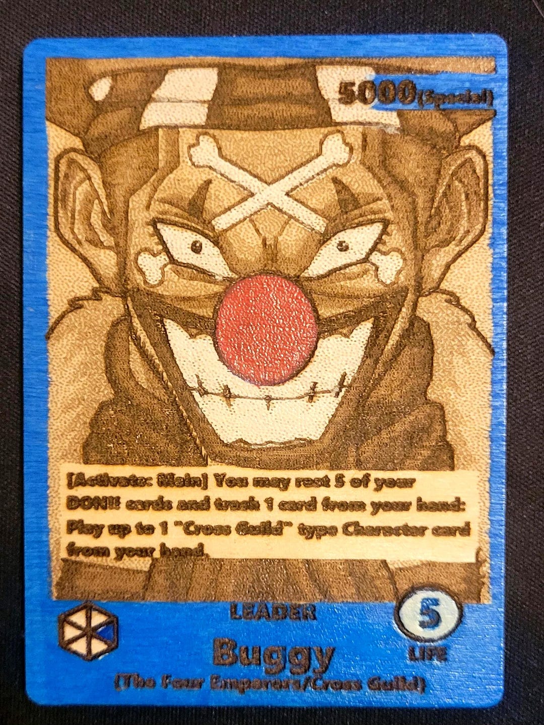 Custom Laser Etched One Piece Blue Buggy Leader - Etsy