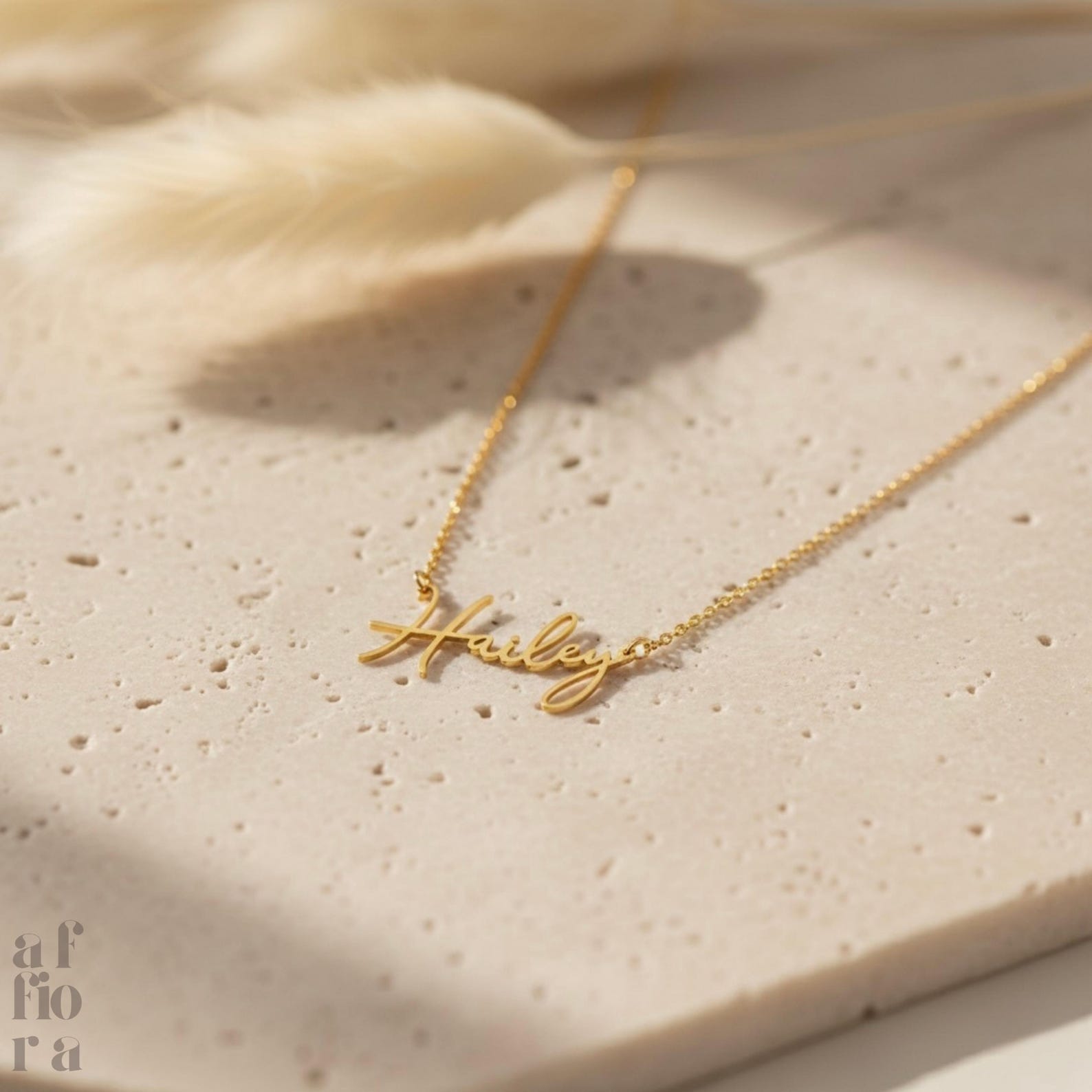 14K Gold Name Necklace | Personalized Dainty Jewelry | Christmas Gift ...