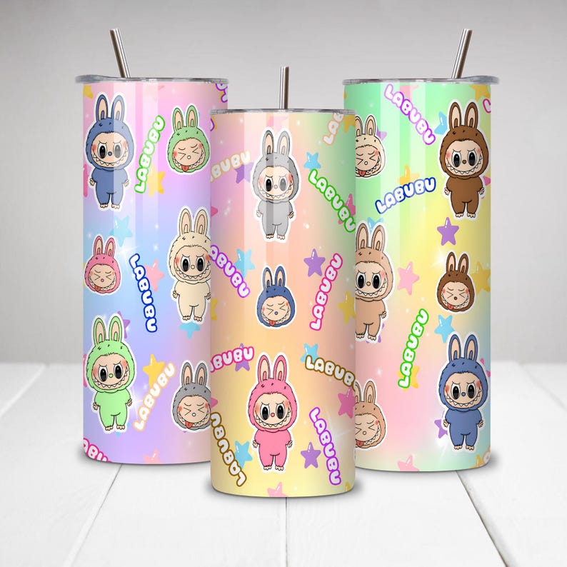 LA BUBU Funny Art Style 20oz Skinny Tumbler Wrap PNG, Digital Download ...
